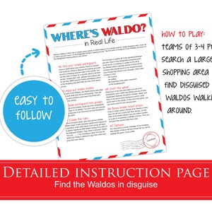 Where's Waldo Real Life Group Game: LDS Youth Activity (PDF Download ...