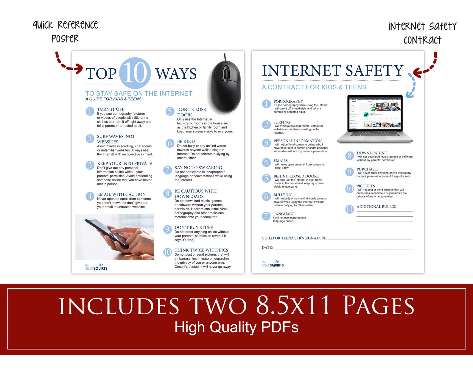 Internet Safety Poster, Internet Safety Contract, Online Safety ...