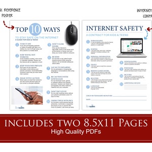 Internet Safety Poster, Internet Safety Contract, Online Safety ...