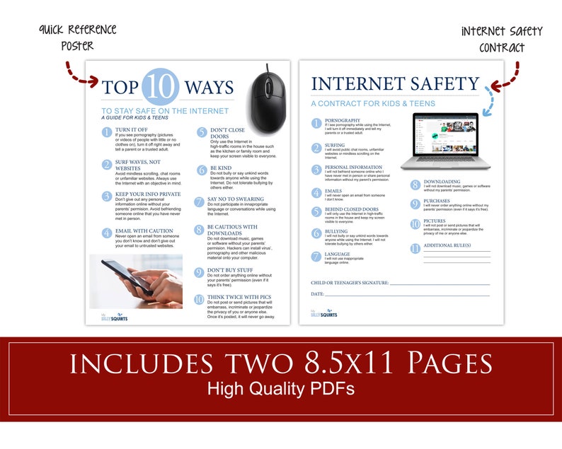 Internet Safety Poster, Internet Safety Contract, Online Safety ...