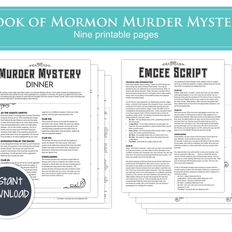 Mystery Dinner Theaters - Etsy