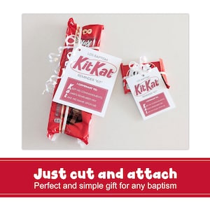 Kit Kat LDS Baptism Gift Tags: Printable Candy Bar Labels (digital ...