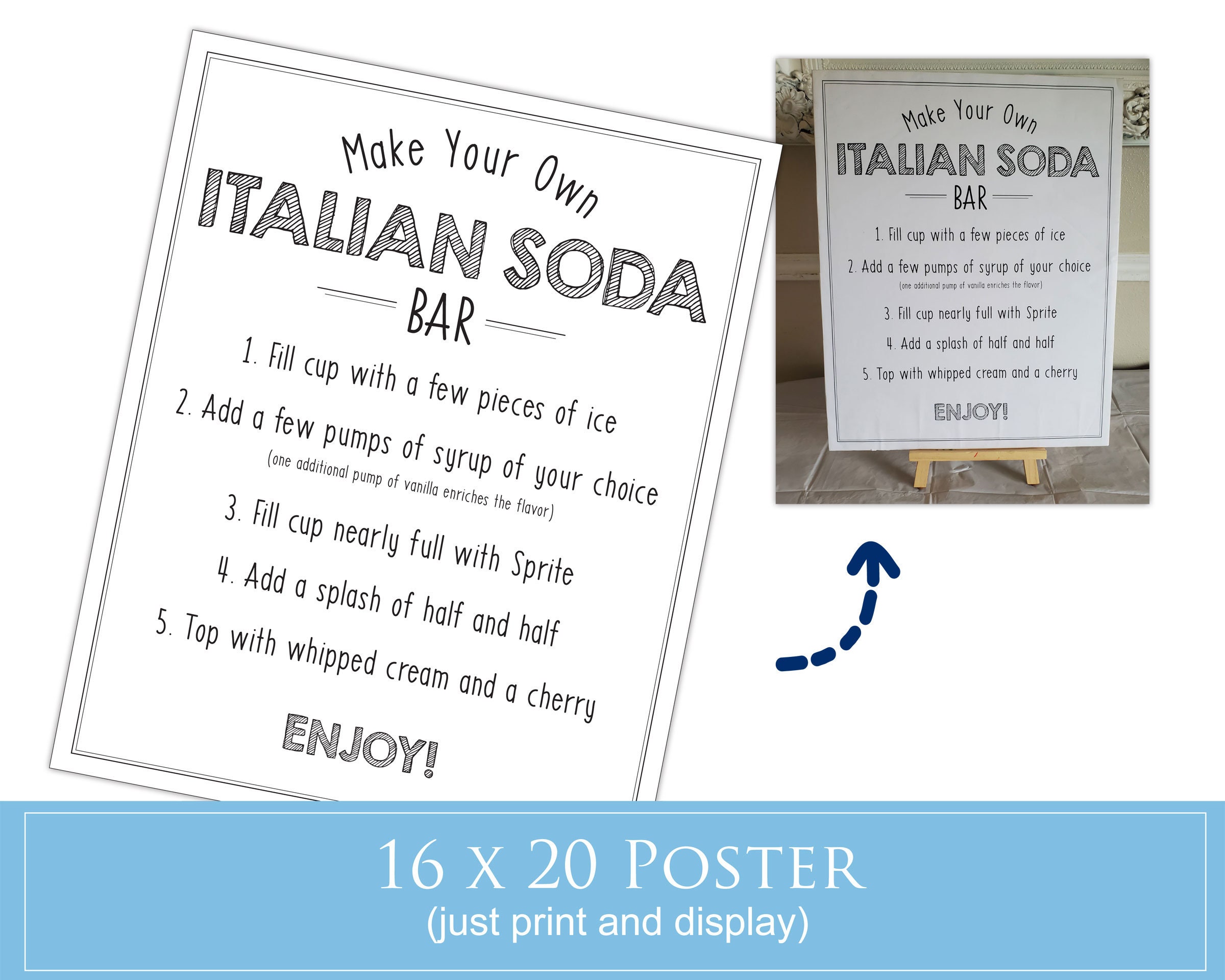Italian Soda Bar Sign, Make Your Own Italian Soda Sign, Graduation ...