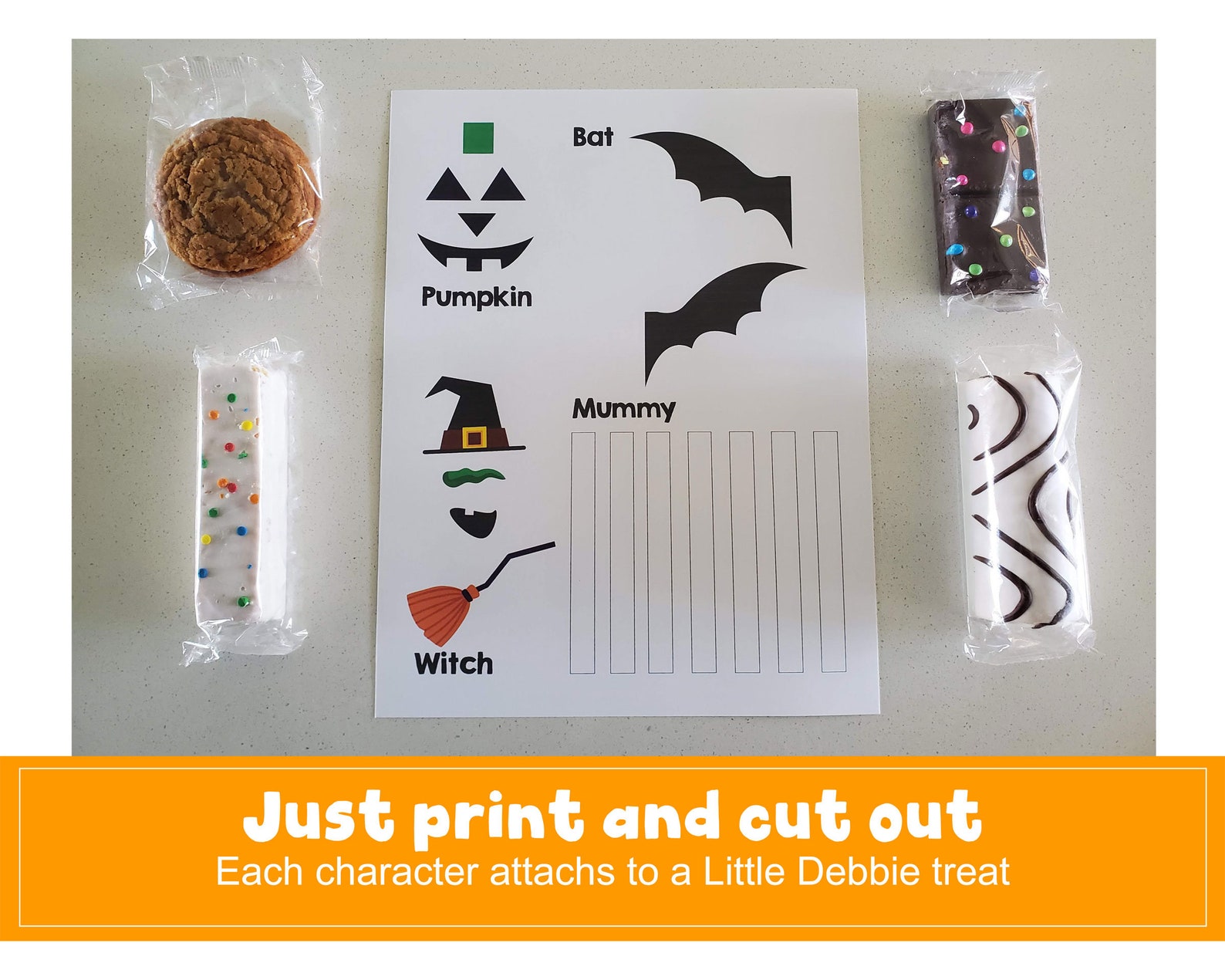 Little Debbie Halloween Craft Printable: Snack Characters (digital ...