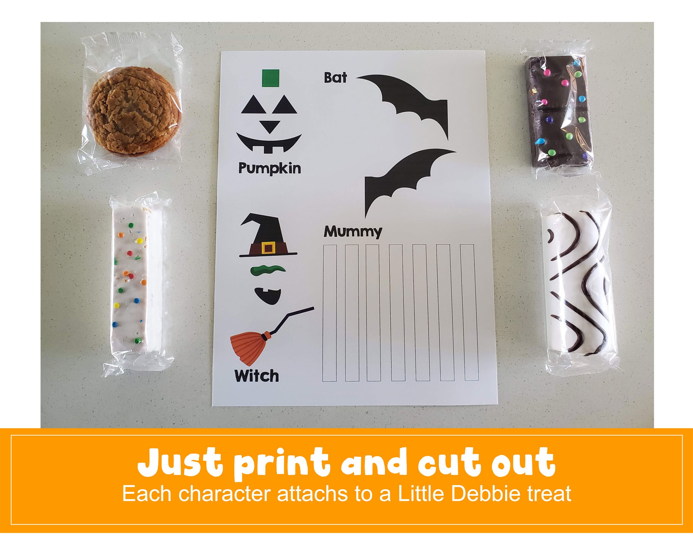 Little Debbie Halloween Craft Printable: Snack Characters (digital ...