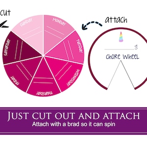 Printable Chore Wheel, Chore Chart, Daily Chore Chart, Instant Download ...