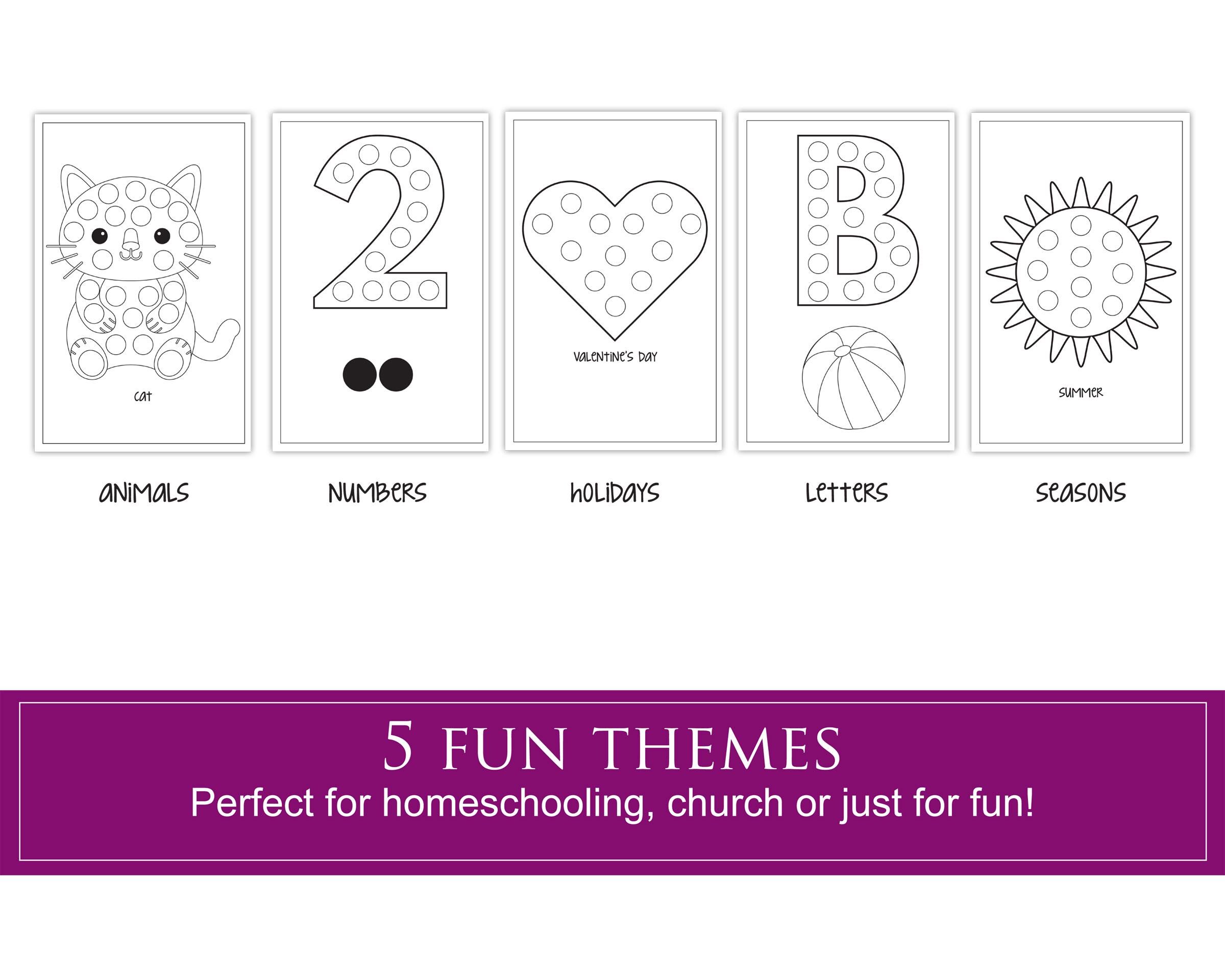 Dot Marker Activity Pages, Dot Sticker Printables, Dot-a-dot Activity ...