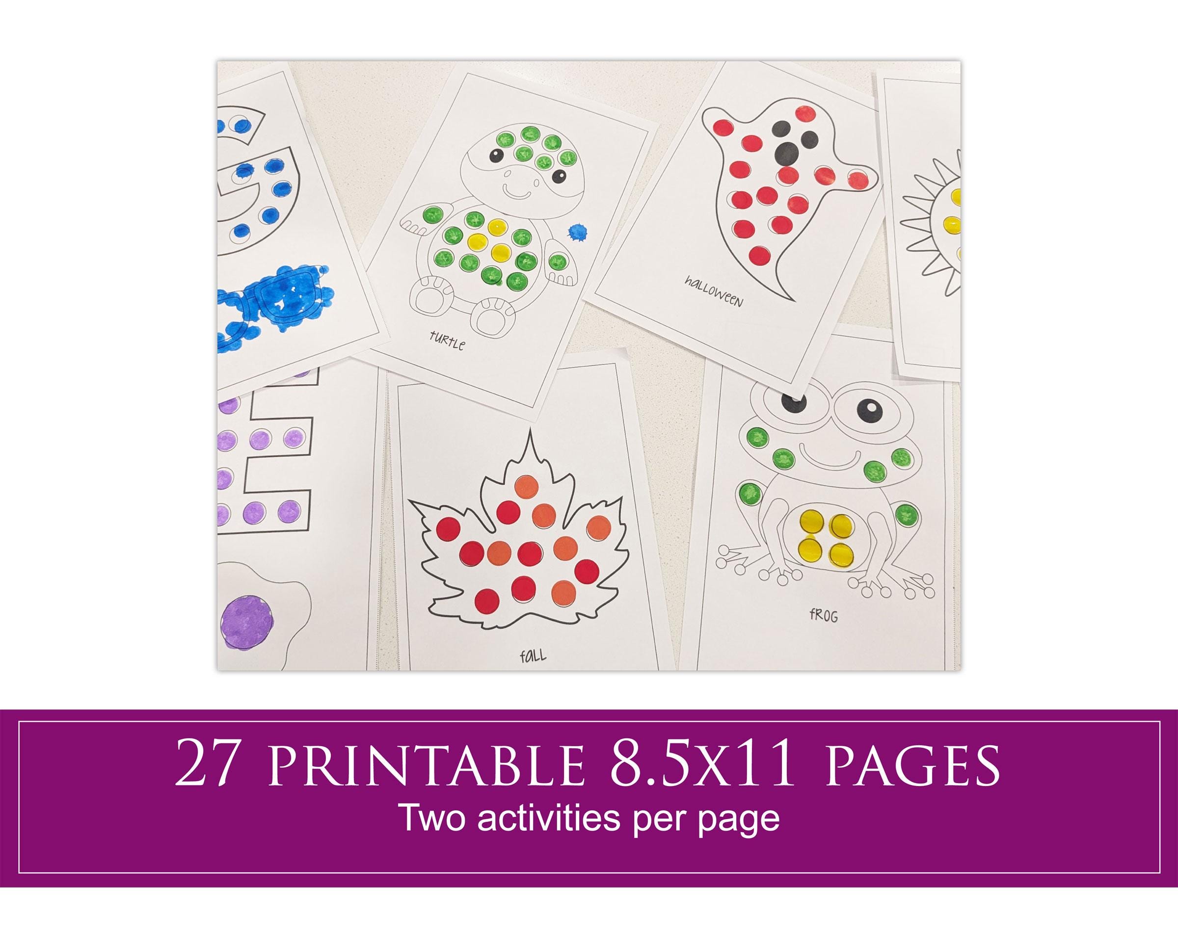 Dot Marker Activity Pages, Dot Sticker Printables, Dot-a-dot Activity ...