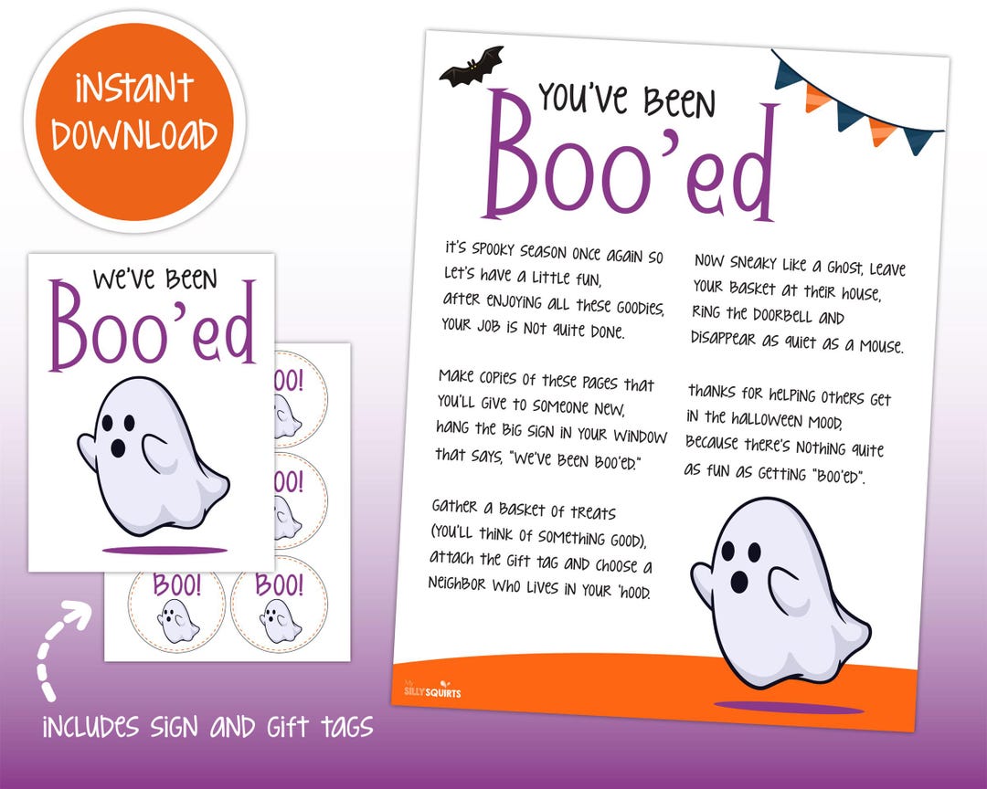 You've Been Booed Printable, Halloween Boo Kit, You've Been Bood, Boo ...