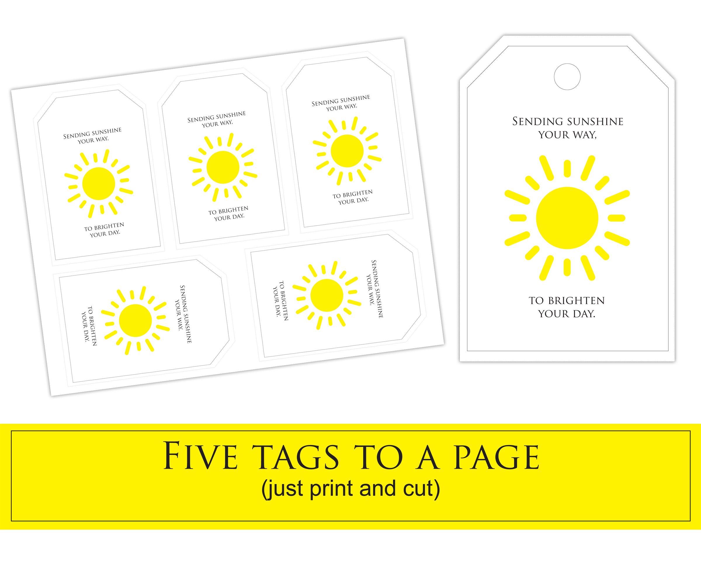 Box of Sunshine Printable Gift Tag (digital Download) - Etsy