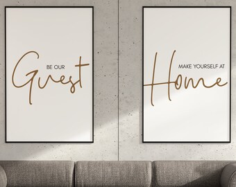 Be Our Guest Make Yourself at Home Set of 3 Printable Wall | Etsy