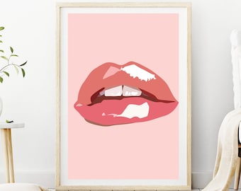 Lips Poster | Etsy UK