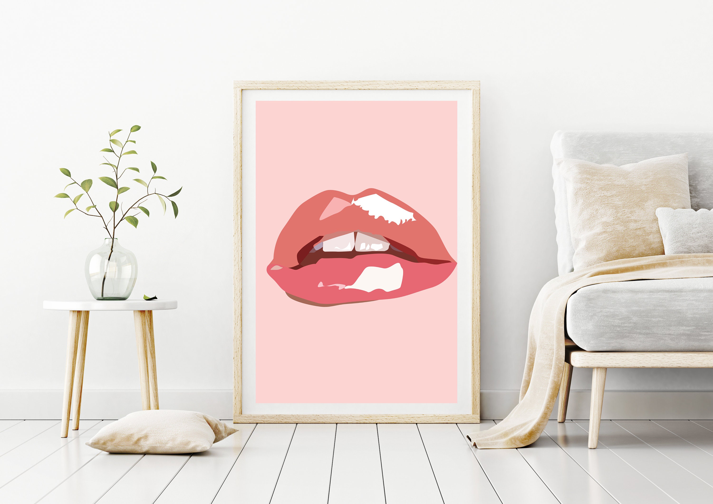 Lips Printable Wall Art Set of 3 Digital Prints Lips Design - Etsy