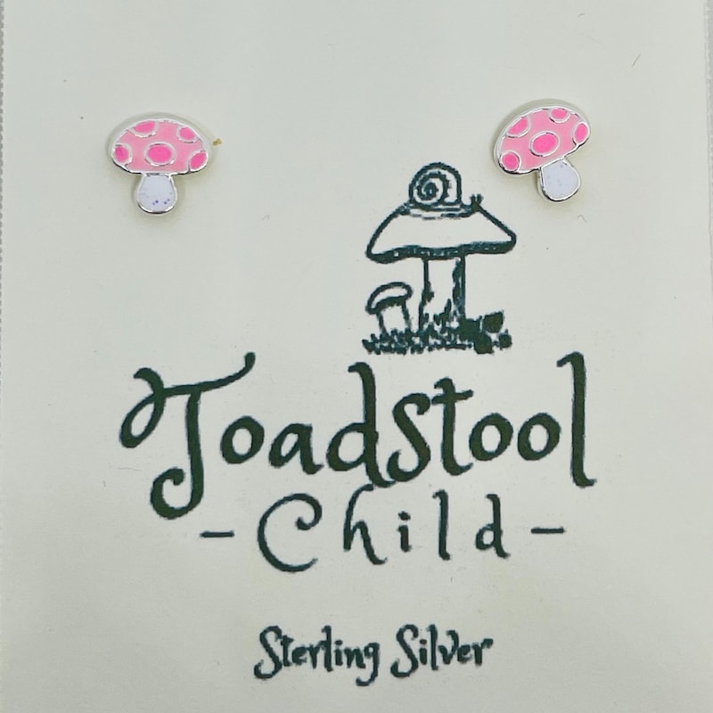 Silver Earrings Toadstool - Etsy
