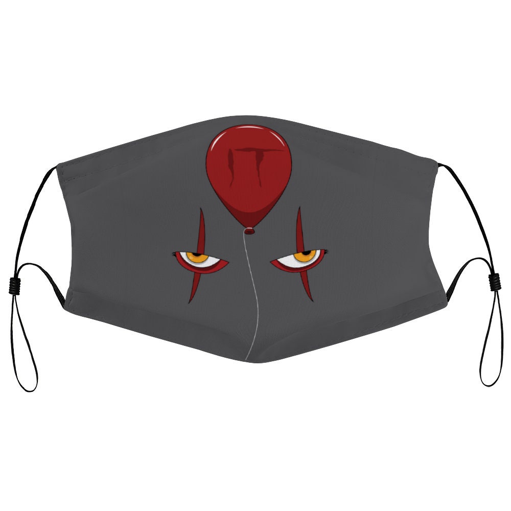 IT Red Balloon Pennywise Clown Stephen King Movie Book Quote Cloth Face ...