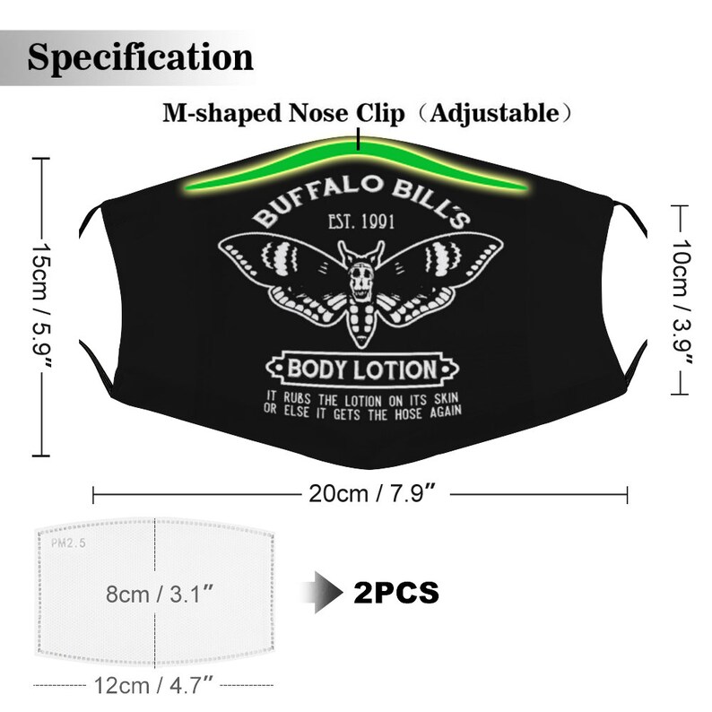 Silence of the Lambs Buffalo Bill's Lotion Cloth Face Mask - Etsy