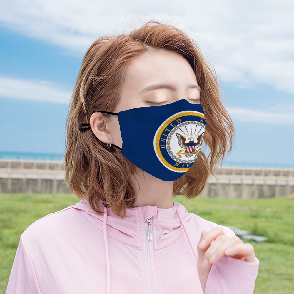 US Navy Armed Forces Military Patriotic Proud USA Veteran Cloth Face ...