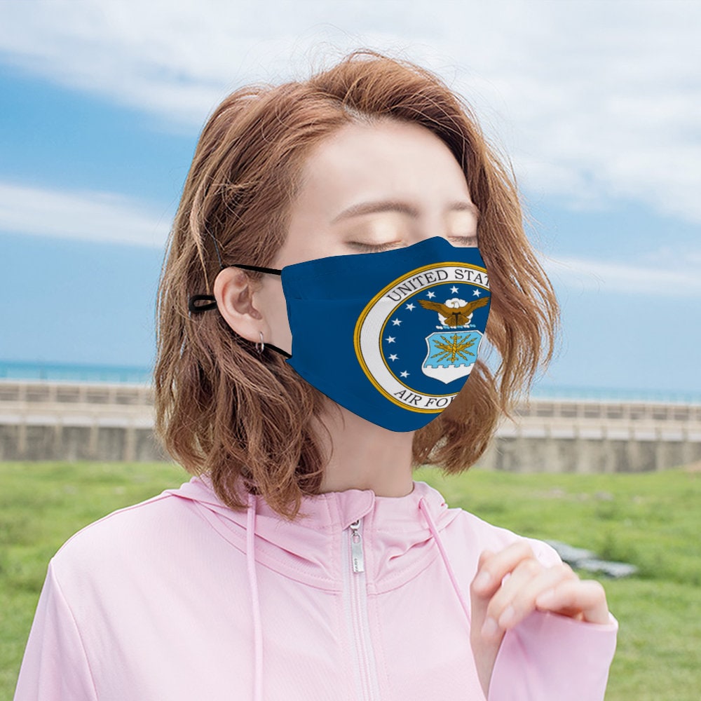 US Air Force Armed Military Patriotic Proud USA Veteran Cloth Face Mask ...
