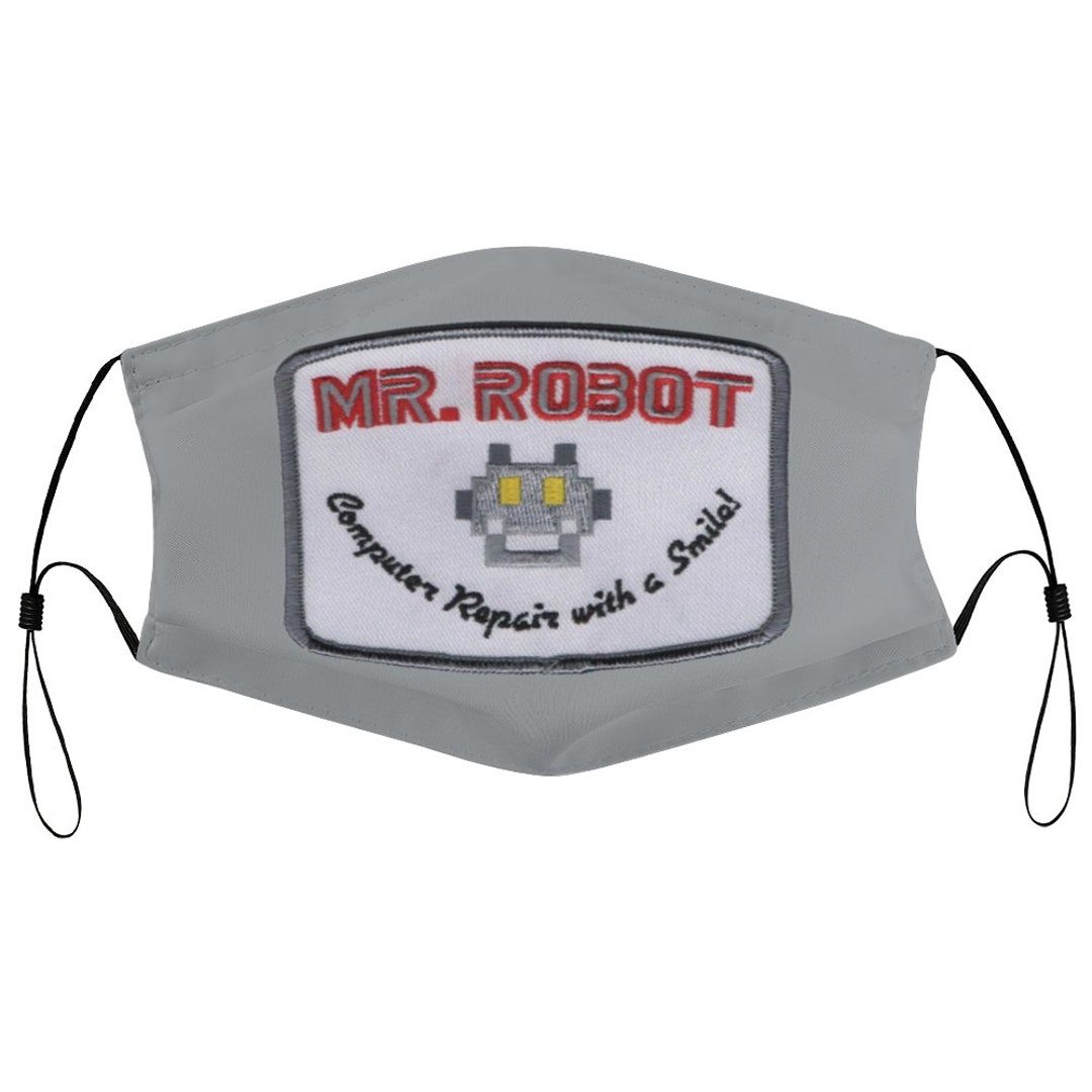 Mr Robot Computer Repair With a Smile Logo Fsociety Hackers Cloth Face ...