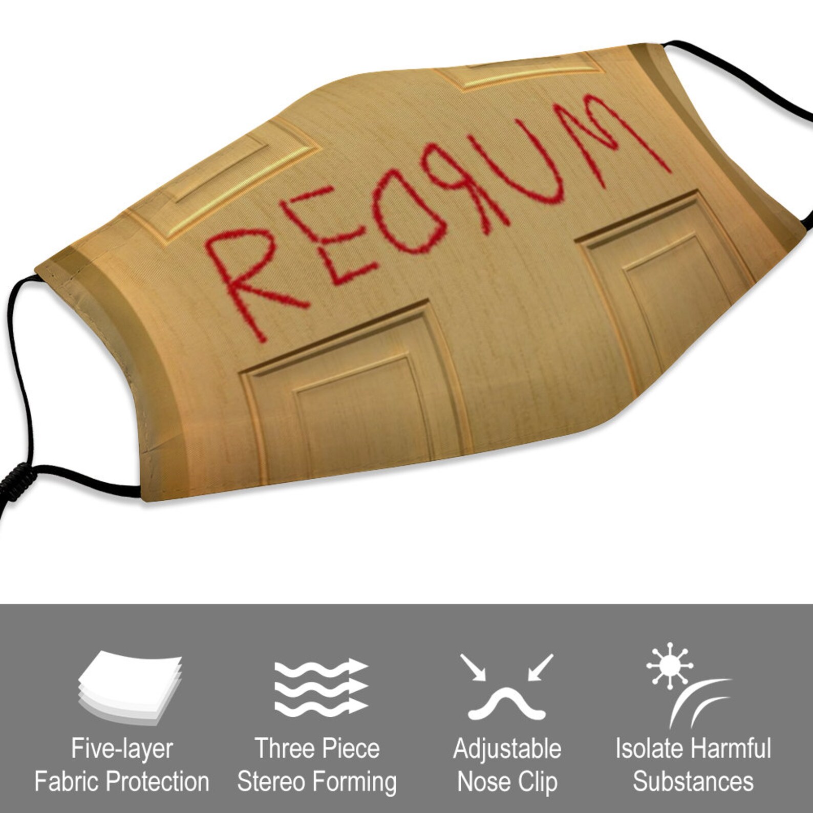 The Shining REDRUM Murder Danny Movie Quote Cloth Face Mask 2 - Etsy