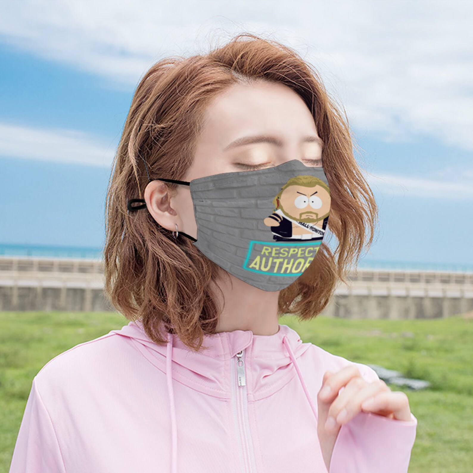 South Park Cartman Respect Authority Dog Bounty Hunter Funny Cloth Face ...