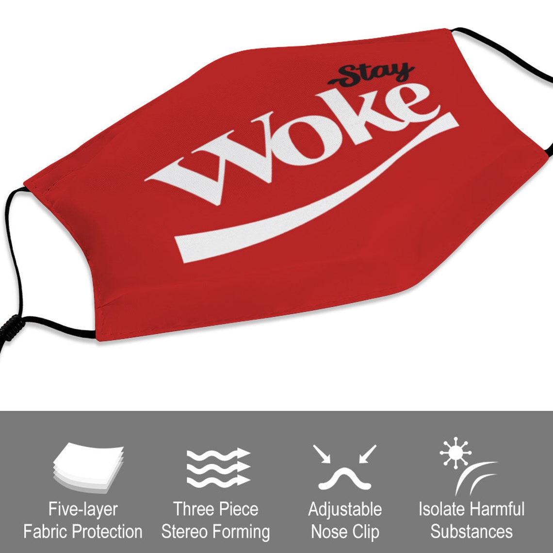 Stay Woke Diet Coke Logo Left Protest BLM Gender Justice Red - Etsy