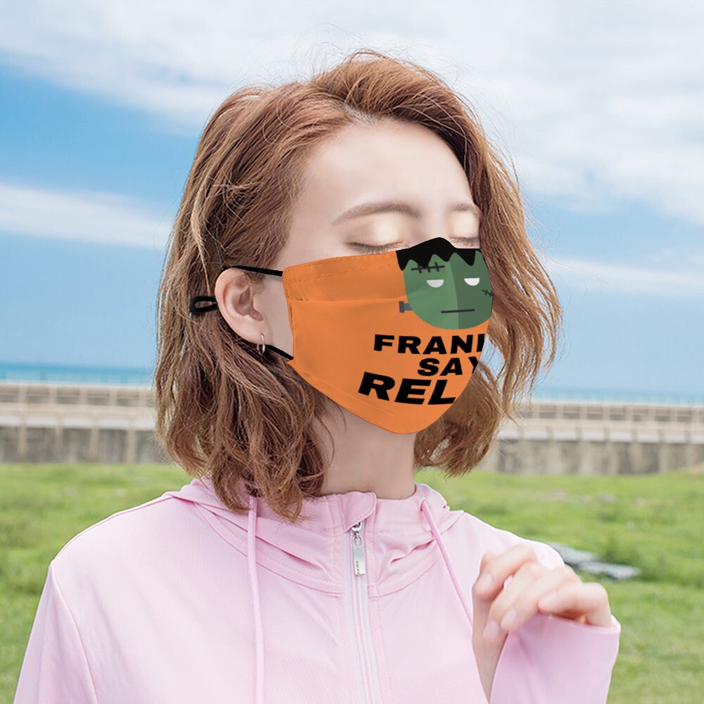 Frankie Say Relax 80s Classic Halloween Cloth Face Mask With 2 ...