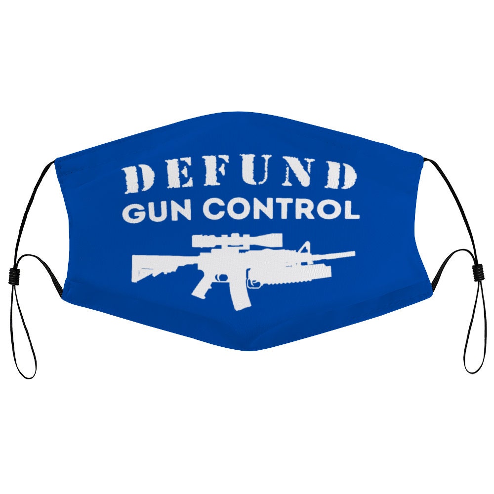 Defund Gun Control USA Gun Rights Keep Bear Arms Rebel Anti Cloth Face ...