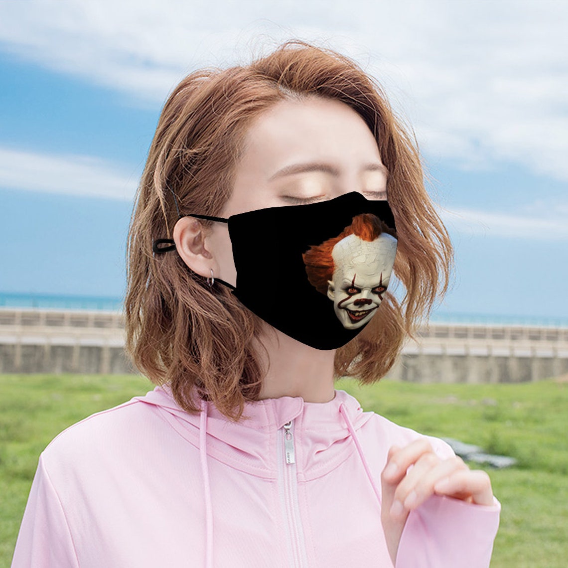 IT Pennywise Clown Face Stephen King Horror Movie Cloth Face - Etsy