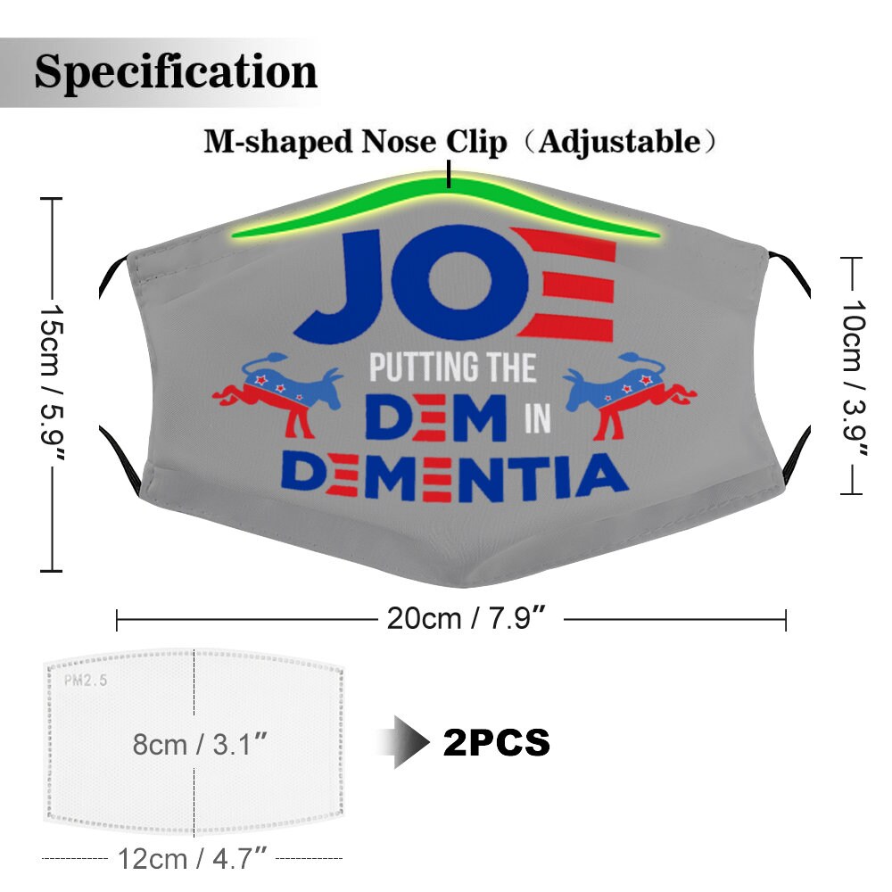 Joe Biden Putting Dem in Dementia President Cloth Face Mask 2 ...
