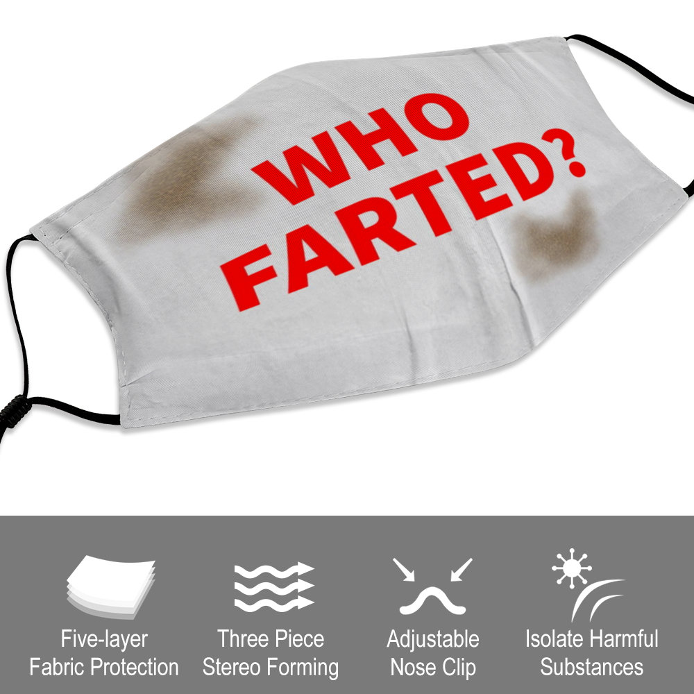 Who Farted Booger Nerds Movie Quote Cloth Face Mask With 2 Replaceable ...