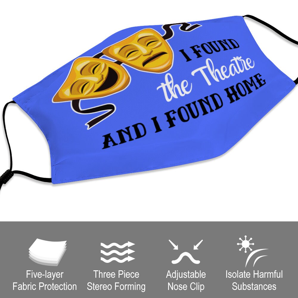 Thespian Actor Actress Found Theatre Home Cloth Face Mask W/ 2 - Etsy