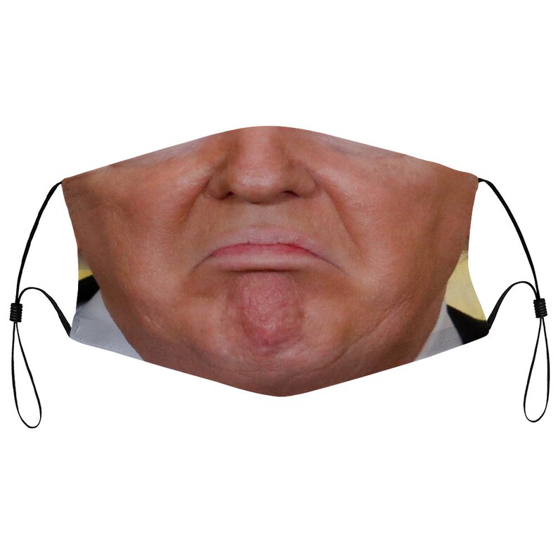 Donald Trump Mouth Frowning President Cloth Face Mask With 2 ...