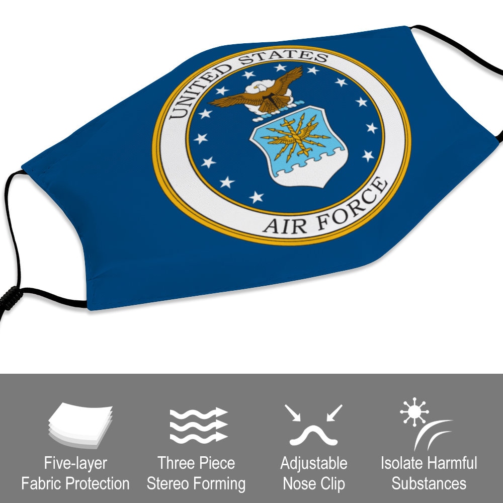 US Air Force Armed Military Patriotic Proud USA Veteran Cloth Face Mask ...