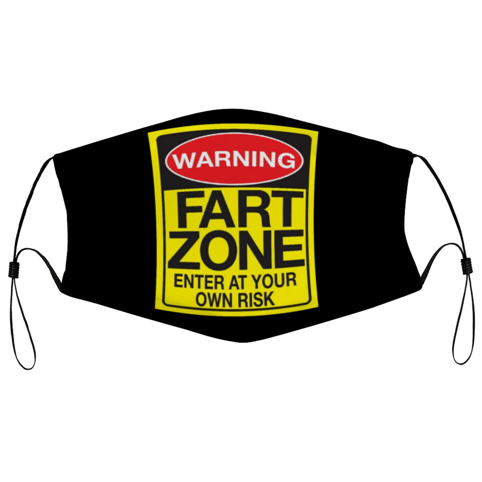 Warning Fart Zone Enter Own Risk Bad Comedy Funny Cloth Face Mask With ...