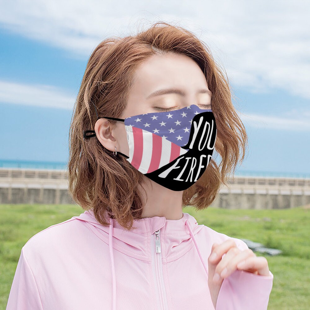Donald Trump You're Fired USA Flag President Cloth Face Mask 2 ...