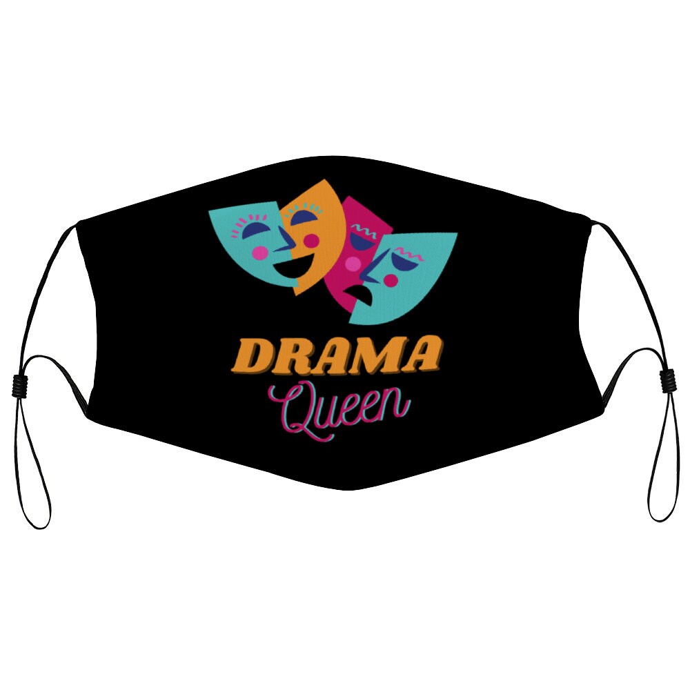 Drama Queen Thespian Actor Actress Theatre Cloth Face Mask W/ 2 ...