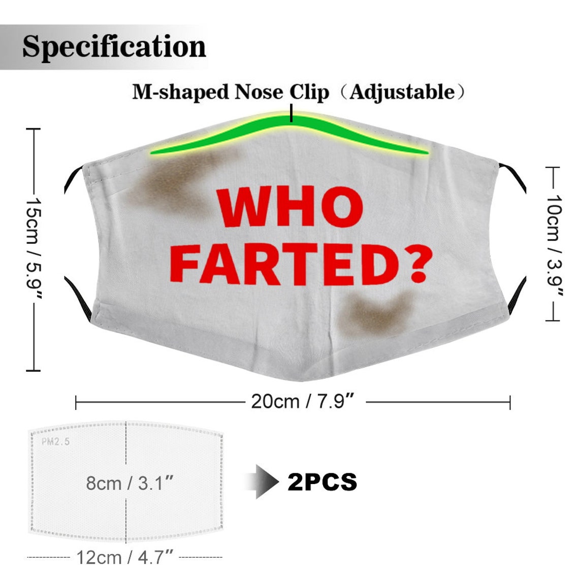 Who Farted Booger Nerds Movie Quote Cloth Face Mask With 2 - Etsy