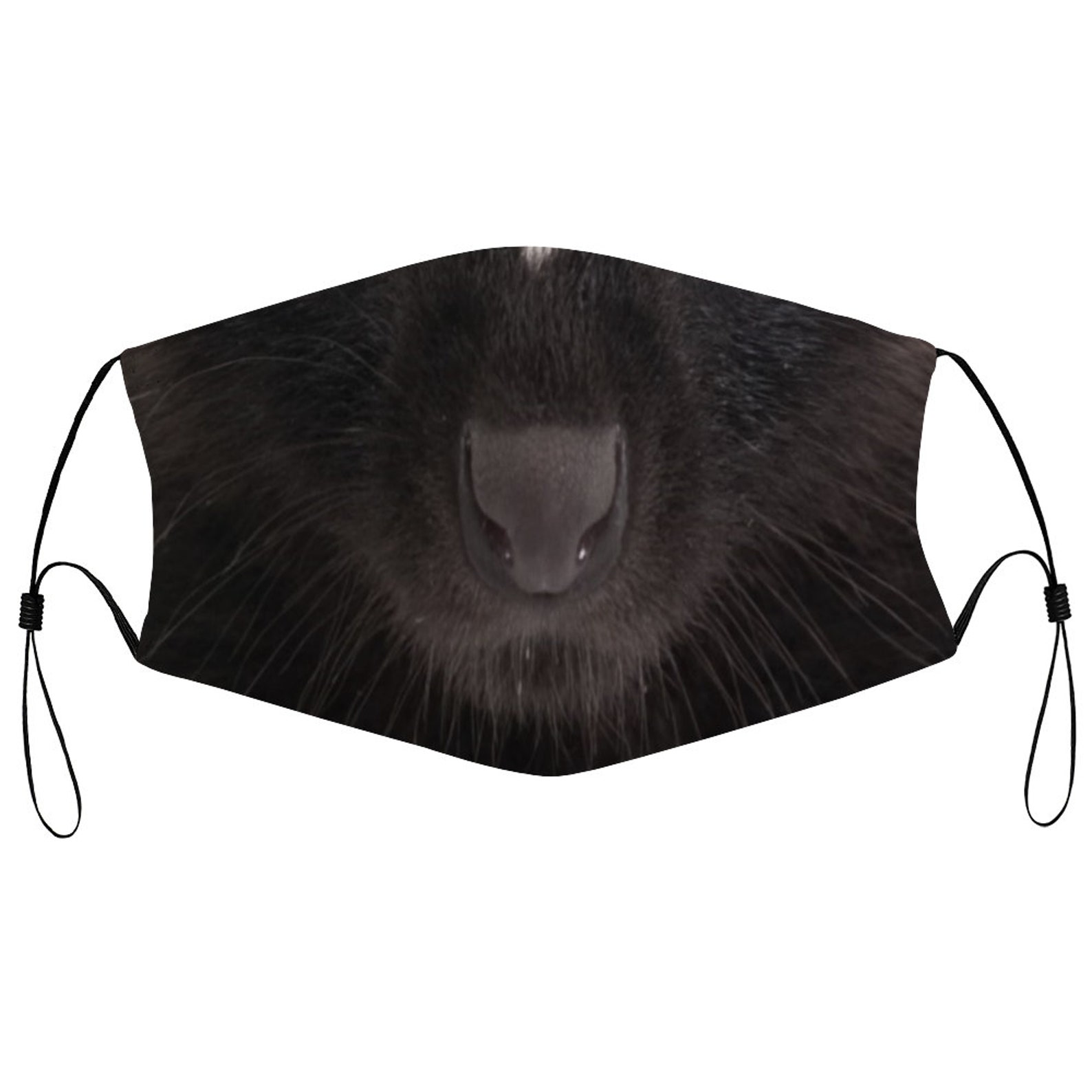 Skunk Mouth Black White Polecat Pepe Le Pew Stinker Cloth Face Mask W ...