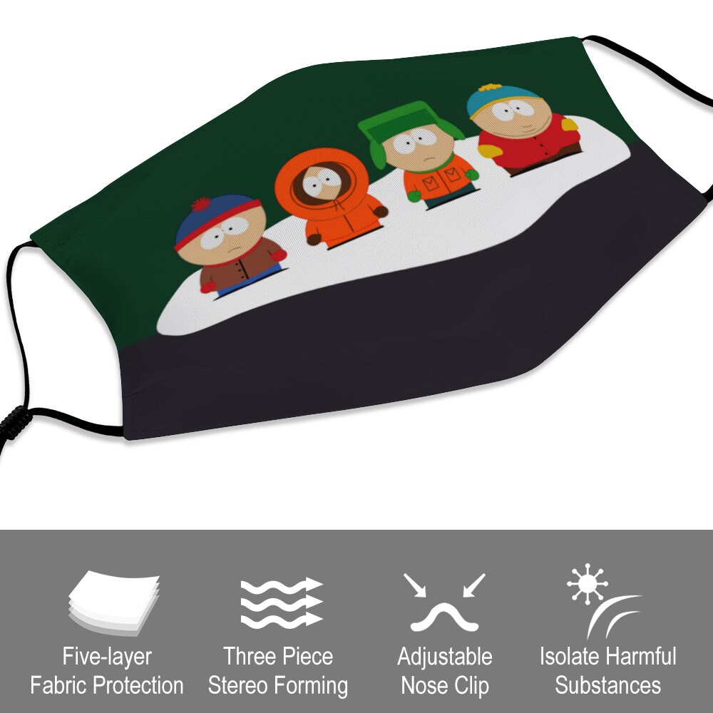 South Park Cartman Kyle Stan Kenny Bus Stop Kids Lineup Funny Cloth ...