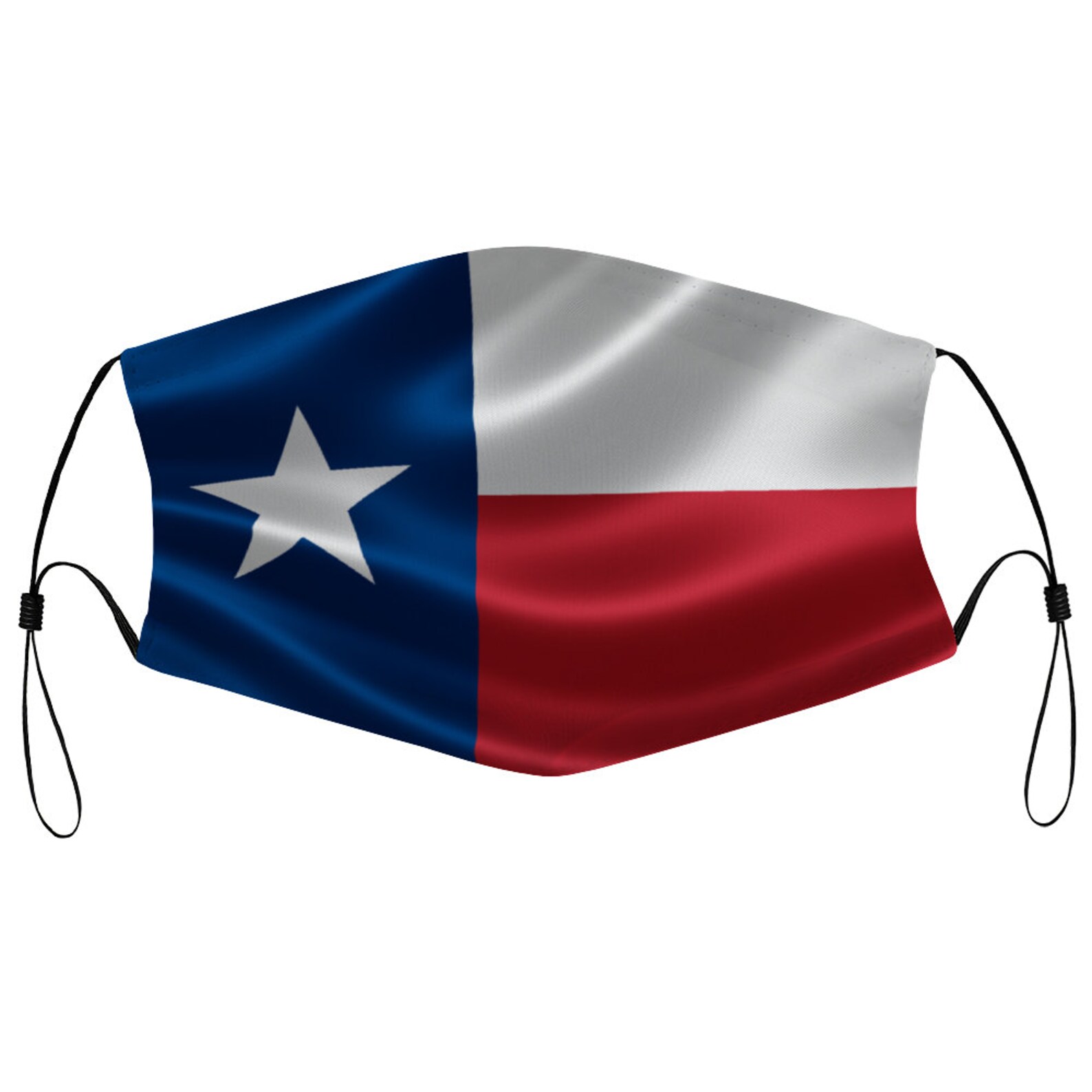 Texas Flag Lone Star State Texan Pride Red Blue Cloth Face Mask With 2 ...