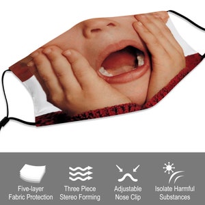 Home Alone Kevin Screaming Mouth Christmas Holiday Movie Quote Cloth ...