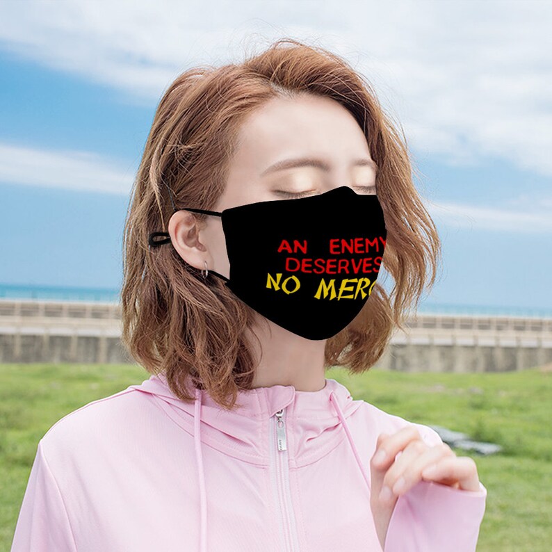 Karate Kid Cobra Kai Enemy Deserves NO MERCY Movie Quote Cloth Face ...