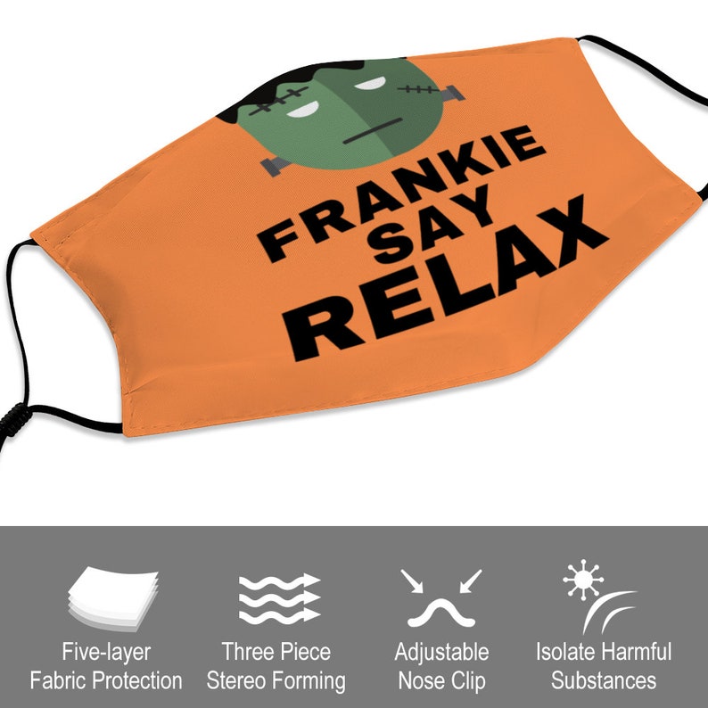 Frankie Say Relax 80s Classic Halloween Cloth Face Mask With 2 ...