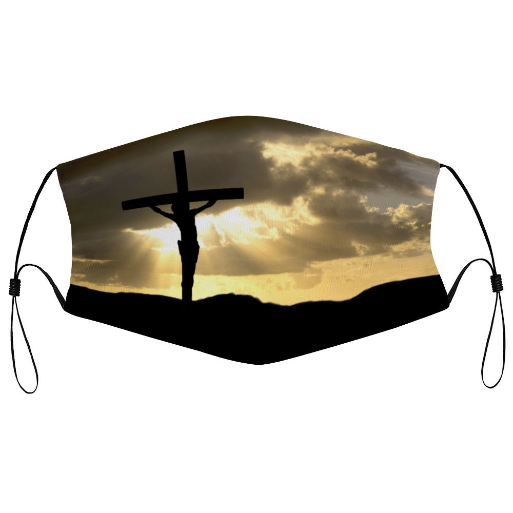 Jesus on Cross Faith Easter Christian Religious Holiday Cloth Face Mask ...