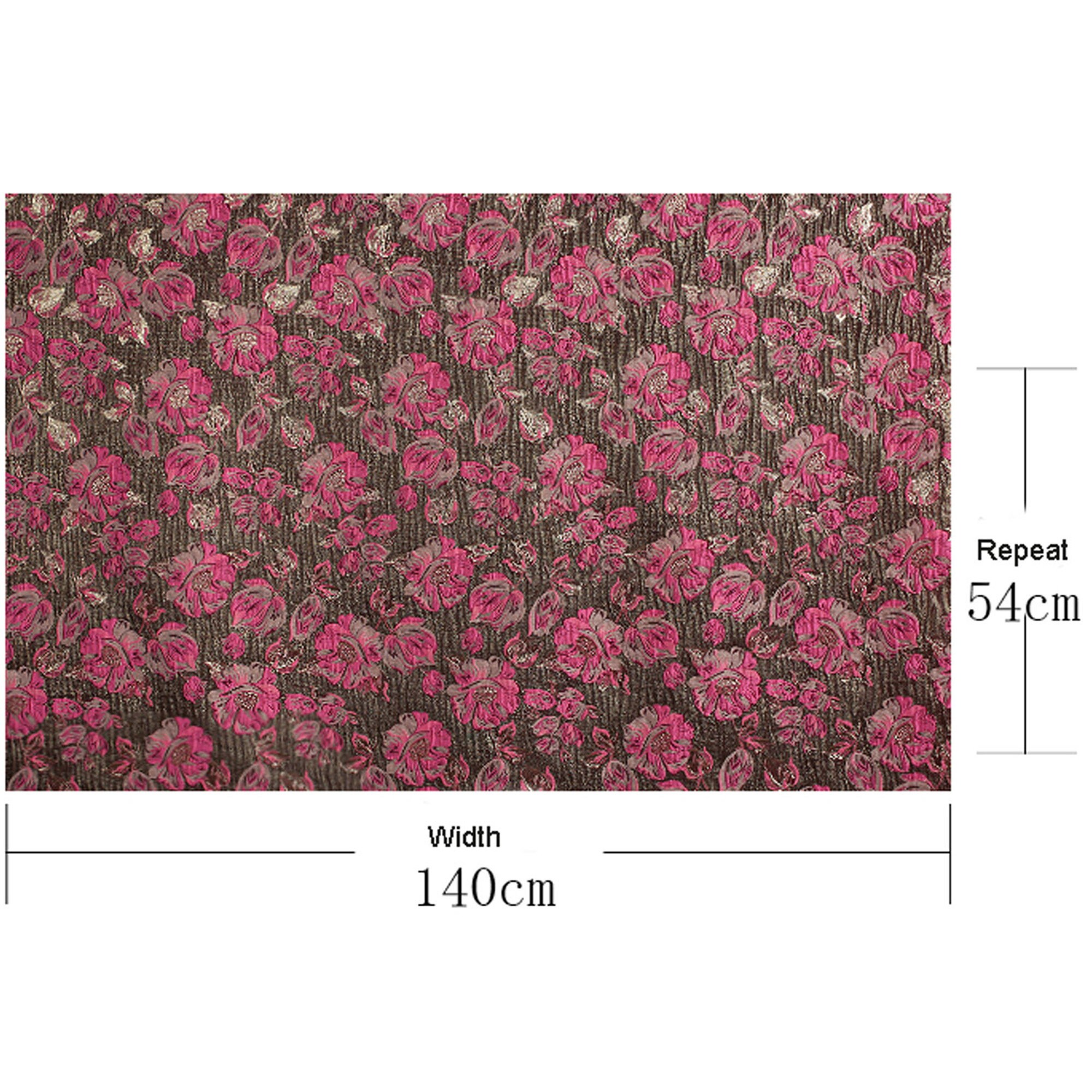 Emboss Jacquard Fabric Lotus Embroidery Polyeter Brocade - Etsy