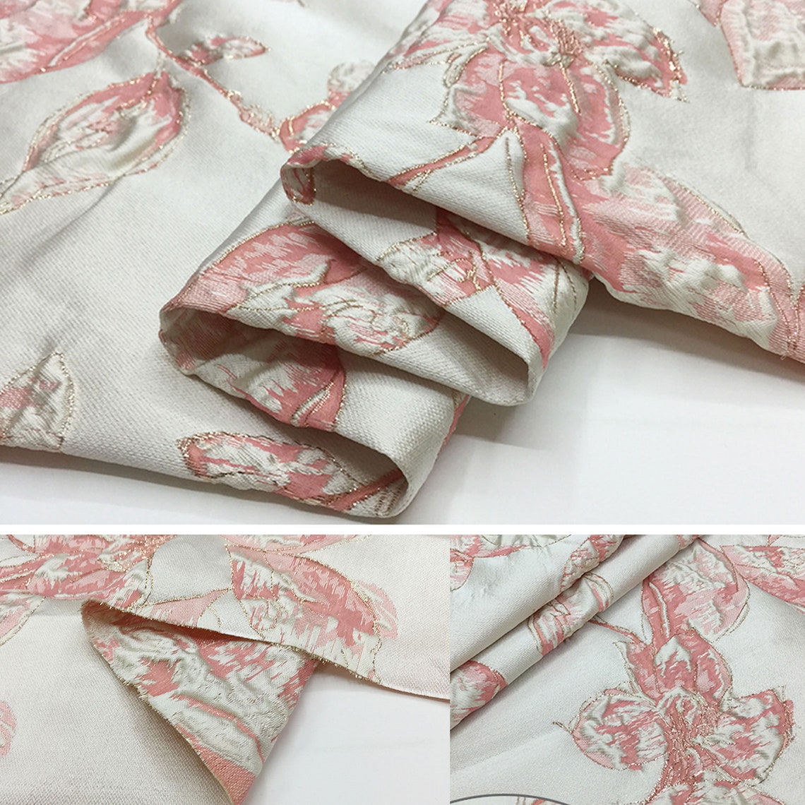 Delicate Brocade Fabric Damask Jacquard French Garment - Etsy