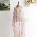 Pink Soft Tull Fabric Sequins Flower Embroidery Wedding Lace Fabric ...