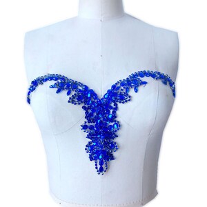 V-neck Bling Addition Beaded Neckline Trims Beaded Sequined Bodice ...