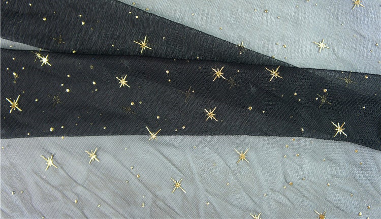 Stretch Spraying Star Dot Lace Fabric 2 Color Mesh Elegant - Etsy